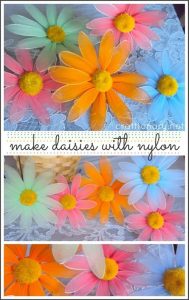 Nylon flower daisy (flower tutorial with full instructions) - Craftionary