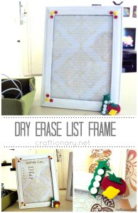 Dry erase list frame - Craftionary
