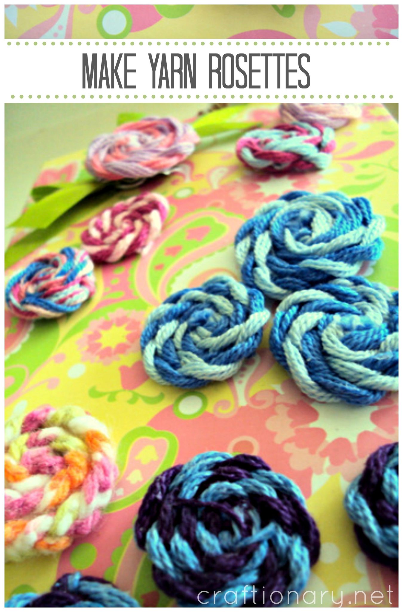 How to make rosettes with yarn? - Craftionary