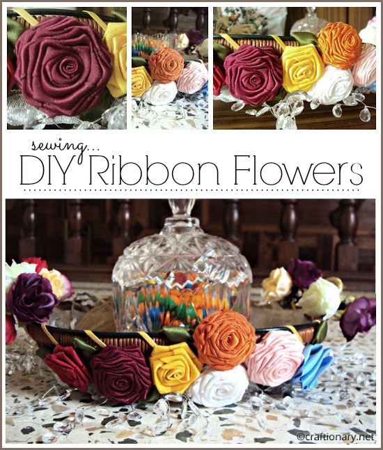 How to Make Ribbon Flowers that look like Roses - Craftionary