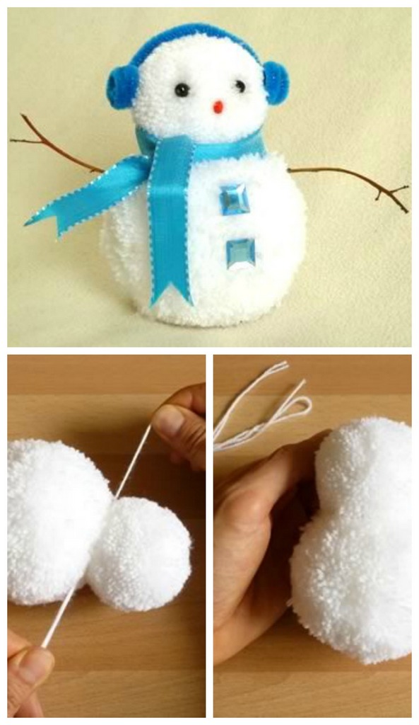 pom-pom-snowman-winter-craft - Craftionary
