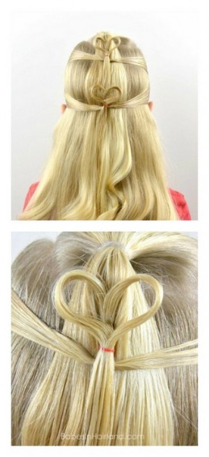 DIY Heart Hairstyles (easy tutorials) - Craftionary