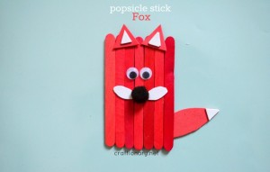 Popsicle stick fox tutorial - Craftionary