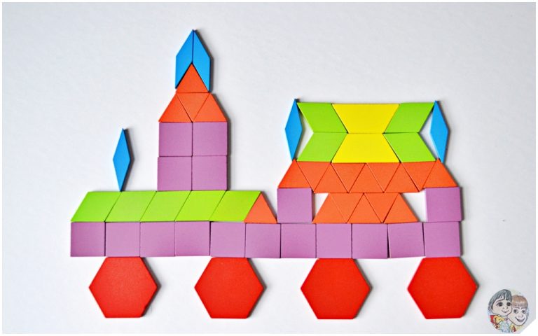 Tangram Train - Tangram Puzzles for kids - Craftionary