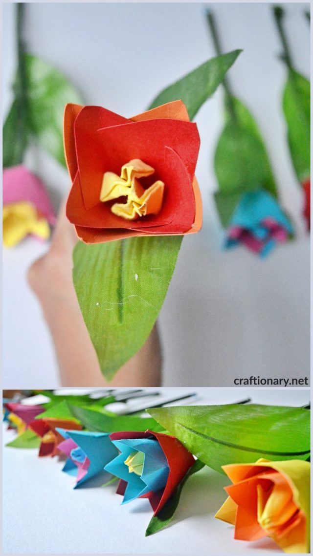 How to decorate with paper tulips for spring - Craftionary