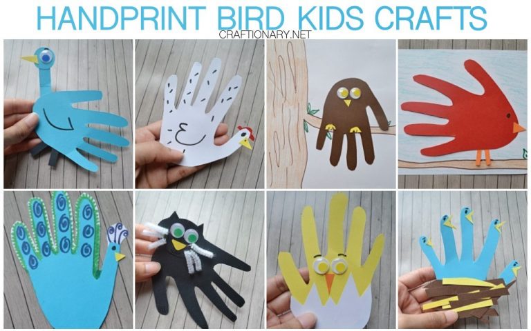 9 Paper handprint crafts for kids with video - Craftionary