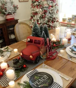 country-christmas-tablescape-centerpiece - Craftionary