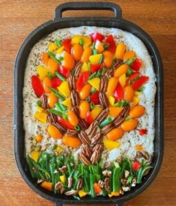 80 Focaccia Bread Art with herbs and vegetables (edible art) - Craftionary