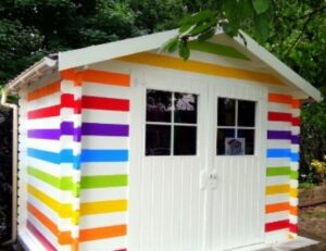40 WHAT COLOR Garden Shed Painting Ideas - Craftionary