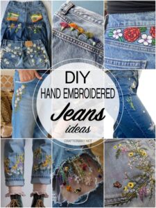 30 Most Popular Floral Hand Embroidered Jeans Ideas - Craftionary